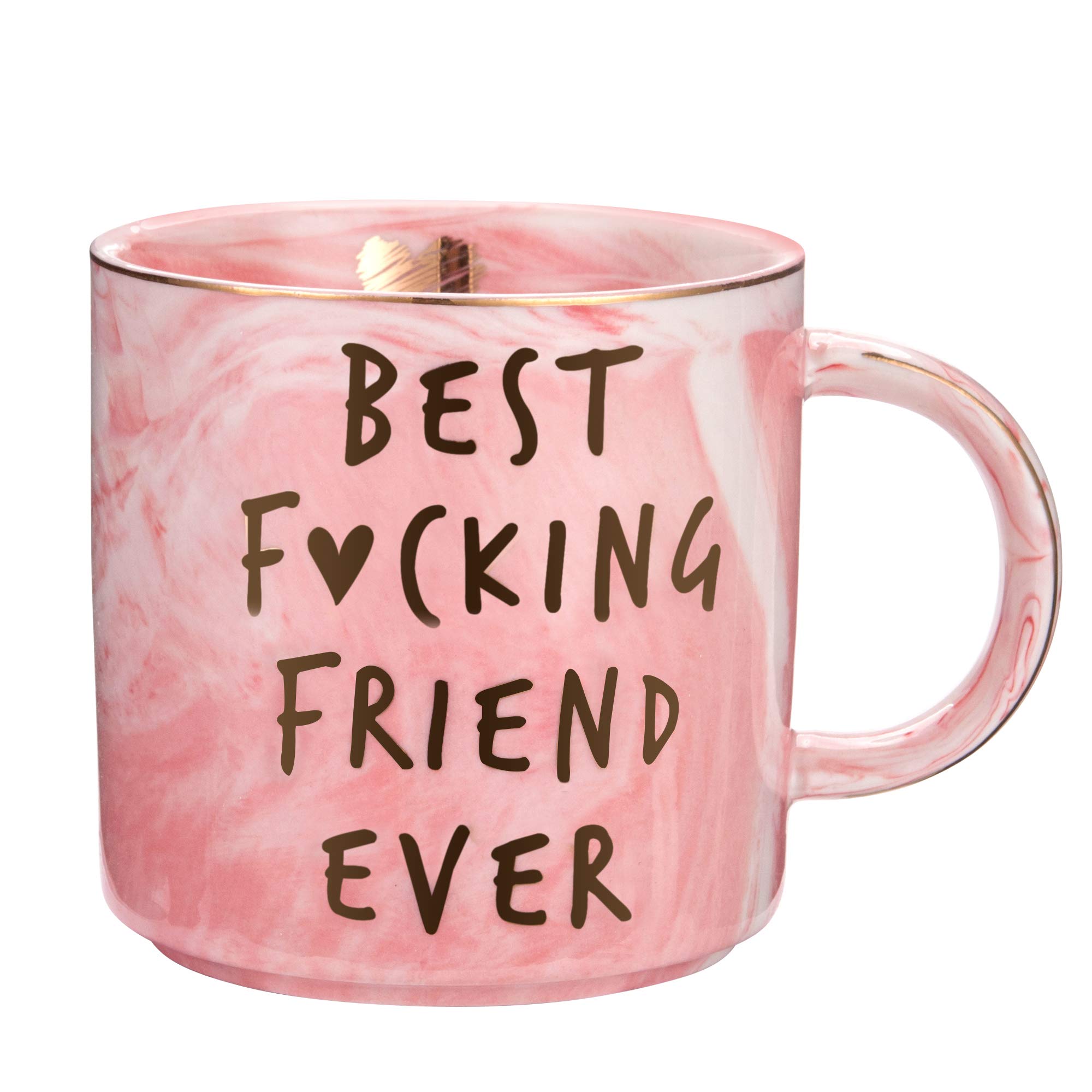 Best Friend Birthday Gifts for Women - Best F Friend Ever - Funny Friendship Gifts for Women - Gifts for BFF, Bestfriend, Besties, Sister, Her, Woman - Cute Pink Marble Mug, 11.5oz Coffee Cup