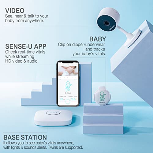 Sense-U Base Station (2.4 GHz) - Compatible with The Sense-U Baby Monitors and Lets You See Your Baby's Sleep from Anywhere (Baby Monitor Not Included)