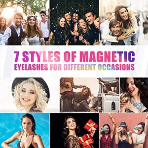 Magnetic Eyelashes With Magnetic Eyeliner,2022 Upgraded Reusable 3D Magnetic Eyelashes And Eyeliner Kit,Fluffy Eyelashes Magnetic with 2 eyeliner,magnético pestaña,No Glue Needed.