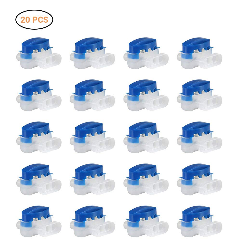 SKTOP 20PCS Cable Connector, 314 Terminals 314 Connectors Waterproof Cable Clamp, Plastic Cable Tie for Husqvarna Automower Garden Robotic Lawnmower Cable Connector