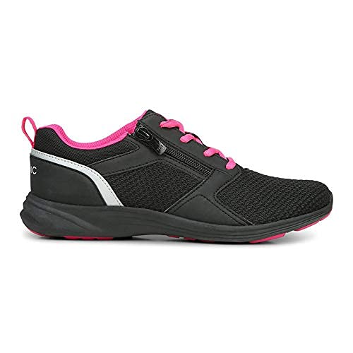 Vionic Women's Agile Lyla Comfortable Leisure Shoes- Supportive Walking Sneakers That Include Three-Zone Comfort with Orthotic Insole Arch Support, Sneakers for Women Black 9 Wide US