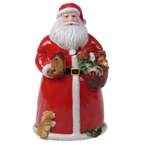 certified international magic of christmas santa cookie jar, multicolored