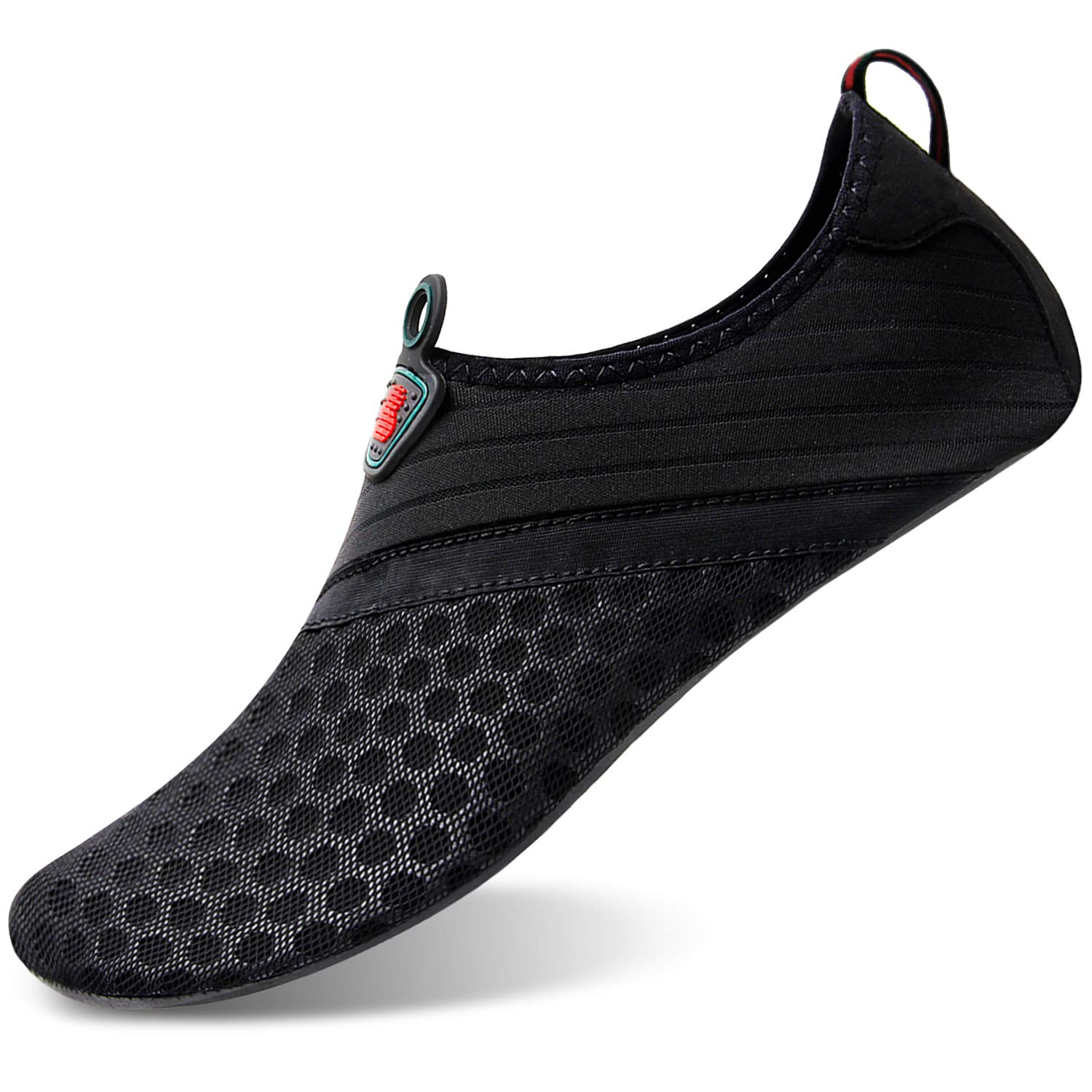 BARERUN Womens Mens Outdoor Water Shoes Aqua Socks for Beach Swim Surf Yoga Sport Black 12-13 M US Women / 10-11 M US Men