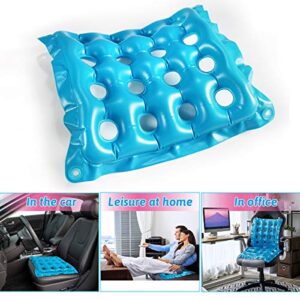 SUNSHINE-MALL Office Chair Cushions, air Cushion seat, sit Cushion, with air Vent, can be a Small Amount of air or Water, Very Suitable for Office Chair and Wheelchair use(Blue 19 inch)