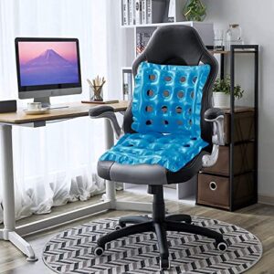 SUNSHINE-MALL Office Chair Cushions, air Cushion seat, sit Cushion, with air Vent, can be a Small Amount of air or Water, Very Suitable for Office Chair and Wheelchair use(Blue 19 inch)