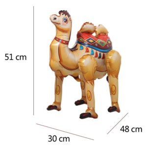 Self Stand Cute Cartoon Giant Rabbit Fox Camel Animal Foil Balloon Happy Birthday Decorations baby shower Party Supplies Boys Toy (3D Brown Camel)