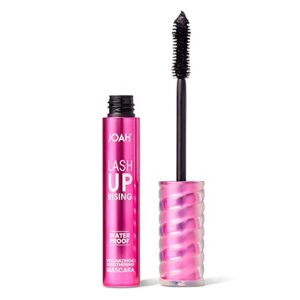 joah lash uprising mascara, washable, volumizing & lengthening, cruelty-free k-beauty makeup, blackest black