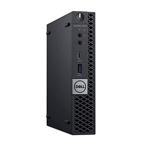 Dell Optiplex 7070 Micro (MFF) PC Intel Core i5-8600T up to 3.70 GHz, 16GB DDR4, M.2 256GB PCIe NVMe, Dual-b and 2x2 802.11ac WiFi, MU -MIMO + Bluetooth 5, Windows 10 Pro (Renewed)