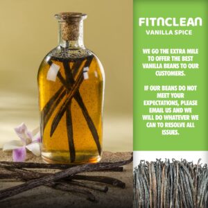 26 Organic Madagascar Vanilla Beans Extract Exclusive Grade B| 4.5" - 5.5" by FITNCLEAN VANILLA| Certified USDA Organic. Bulk Dry Whole Bourbon NON-GMO Pods