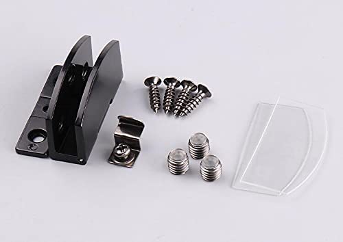 90 Degree Glass Door Hinge Cabinet Display Cabinet Wine Cabinet Clip Hinge Black (5-8 mm) (1 Pair (=2 Pieces))