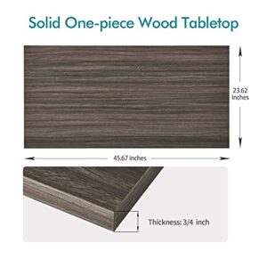 Kaboon Universal Tabletop 45.67"x23.62", Solid One-Piece Melamine Table Top, Double Desk L-Desk DIY, Home and Office,Eucalyptus/Dark Walnut