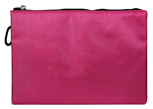 Vaultz Money Bag with Lock - 7 x 10 Inches, Men & Women's Locking Accessories Pouch for Cash, Bank Deposits, Wallet, Medicine, Phone and Credit Cards - Pink