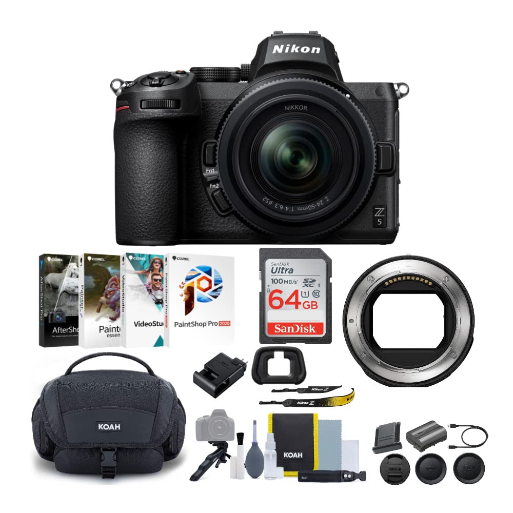 Nikon Z 5 Mirrorless Digital Camera with 24-50mm Lens Bundle (5 Items)