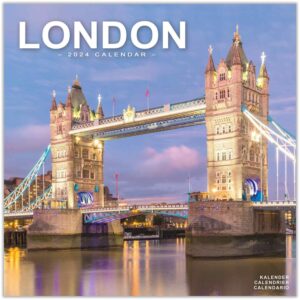 2023 2024 london monthly wall calendar - travel calendar - 12 x 24 open - thick no-bleed paper - giftable - academic teacher's planner calendar organizing & planning calendar