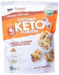 inno foods organic coconut keto cluster (net wt 16 ounce ),