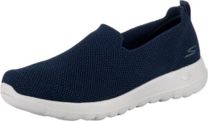 skechers womens walking sneaker, navy/white, 8 us