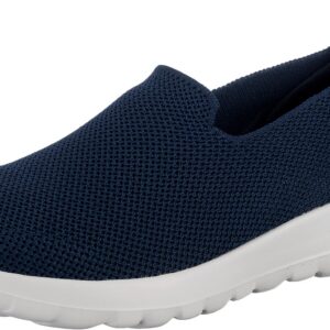 Skechers womens Walking Sneaker, Navy/White, 8 US