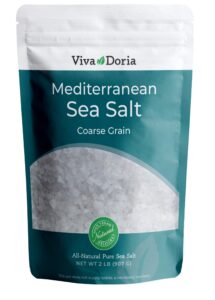 viva doria mediterranean sea salt, coarse grain, 2 lb