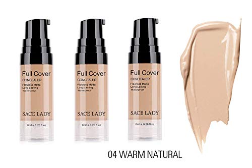 Liquid Highlighter Makeup Face Glow Shimmer and Shine Illuminator 3pcs and Full Coverage Concealer 3pcs for Dark Spots Eye Circles Waterproof Smooth Matte Flawless Finish Cosmetics