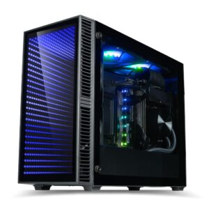 empowered pc continuum mini gaming desktop - nvidia geforce rtx 4070 ti 12gb (> 3090), intel 12-core i7-12700kf, 32gb ddr5 ram, 1tb nvme ssd, wifi 6, windows 11 - tiny liquid cooled rgb gamer computer