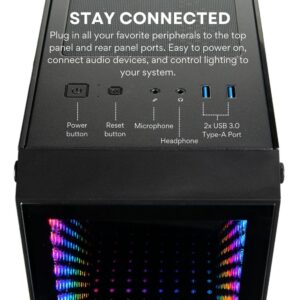 Empowered PC Continuum Mini Gaming Desktop - NVIDIA GeForce RTX 4070 Ti 12GB (> 3090), Intel 12-Core i7-12700KF, 32GB DDR5 RAM, 1TB NVMe SSD, Wifi 6, Windows 11 - Tiny Liquid Cooled RGB Gamer Computer