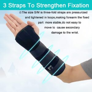 TANDCF bestlife Unisex Forearm and Wrist Support Splint Brace Double Fixation Wrist Brace For Carpal Tunnel,Adjustable Night Time Forearm Immobilizer Brace Splints,9.8 inch (25cm) length(RH/S)