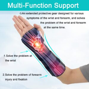 TANDCF bestlife Unisex Forearm and Wrist Support Splint Brace Double Fixation Wrist Brace For Carpal Tunnel,Adjustable Night Time Forearm Immobilizer Brace Splints,9.8 inch (25cm) length(RH/S)