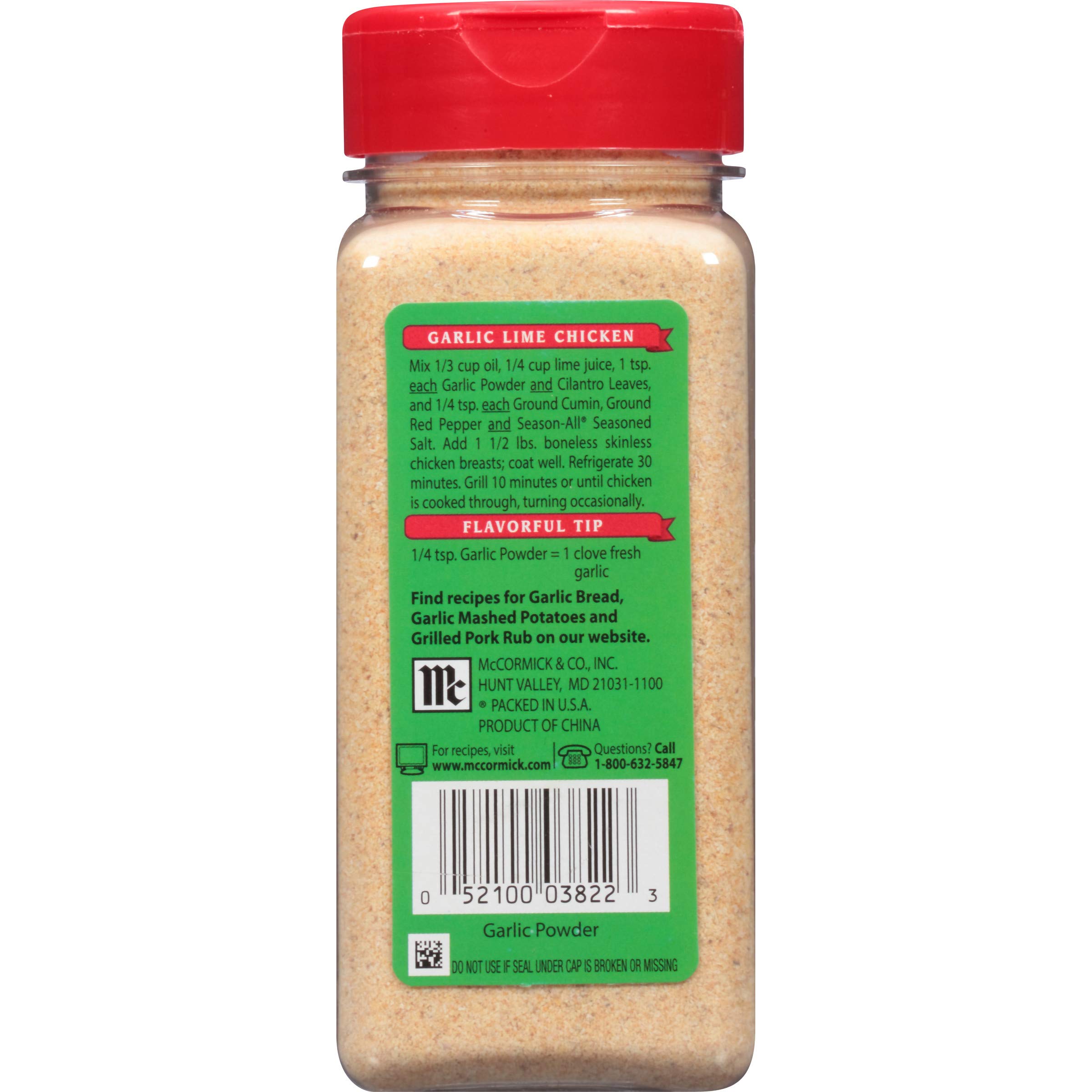 McCormick Whole Black Pepper, 17.5 oz & Classic Garlic Powder, Value Size, 8.75 Oz