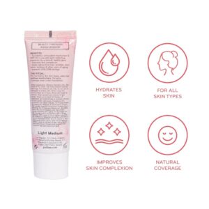 pūrlisse Radiant Glow Illuminating BB Cream Spf30 Hydrating and Moisturizing Natural Organic Cruelty-free Sulphate & Paraben Free For All Skin Even Sensitive Skin 1.4 Fl Oz (Light Medium)