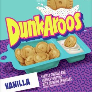 Dunkaroos Vanilla Cookies and Vanilla Frosting with Rainbow Sprinkles, 6 ct