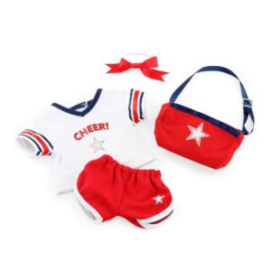 Emily Rose 18 Inch Doll Clothes & Accessories Gift Set - USA 18" Doll Cheer Practice Uniform Set Clothing Outfit | Compatible with 18-in American Girl Dolls | Gift Boxed!