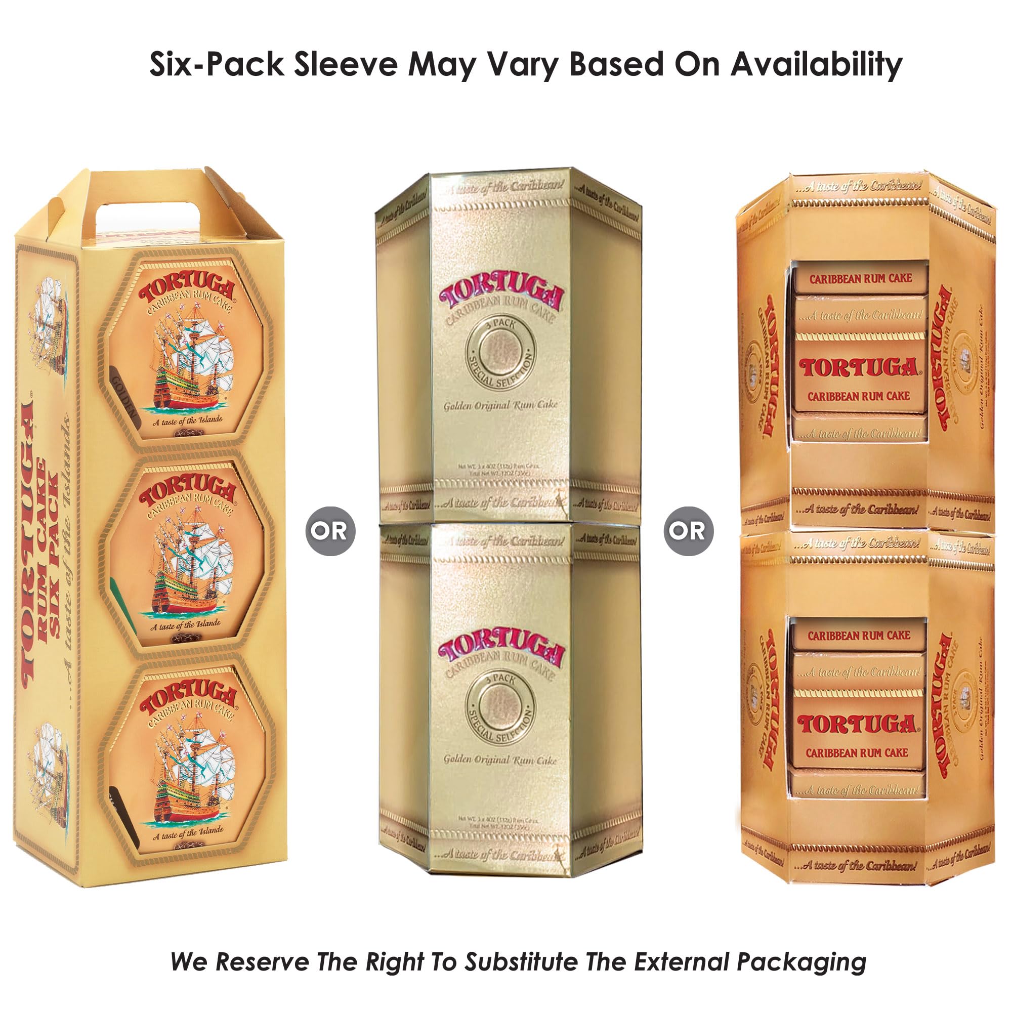 TORTUGA Provenance Rum Cake Variety Pack – 4 oz. - 6 Pack - The Perfect Premium Gourmet Gift for Stocking Stuffers, Gift Baskets, and Christmas Gifts - Great Mini Cakes for Delivery