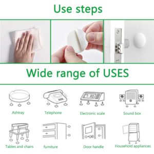 10 PCS 1.57 Inch Door Handle Bumper, findTop Door Stopper Wall,Silicone Wall Protector, Door Knob Guard for Protecting Wall, Doorknobs, Refrigerator Door, Cabinets(White & Gray)