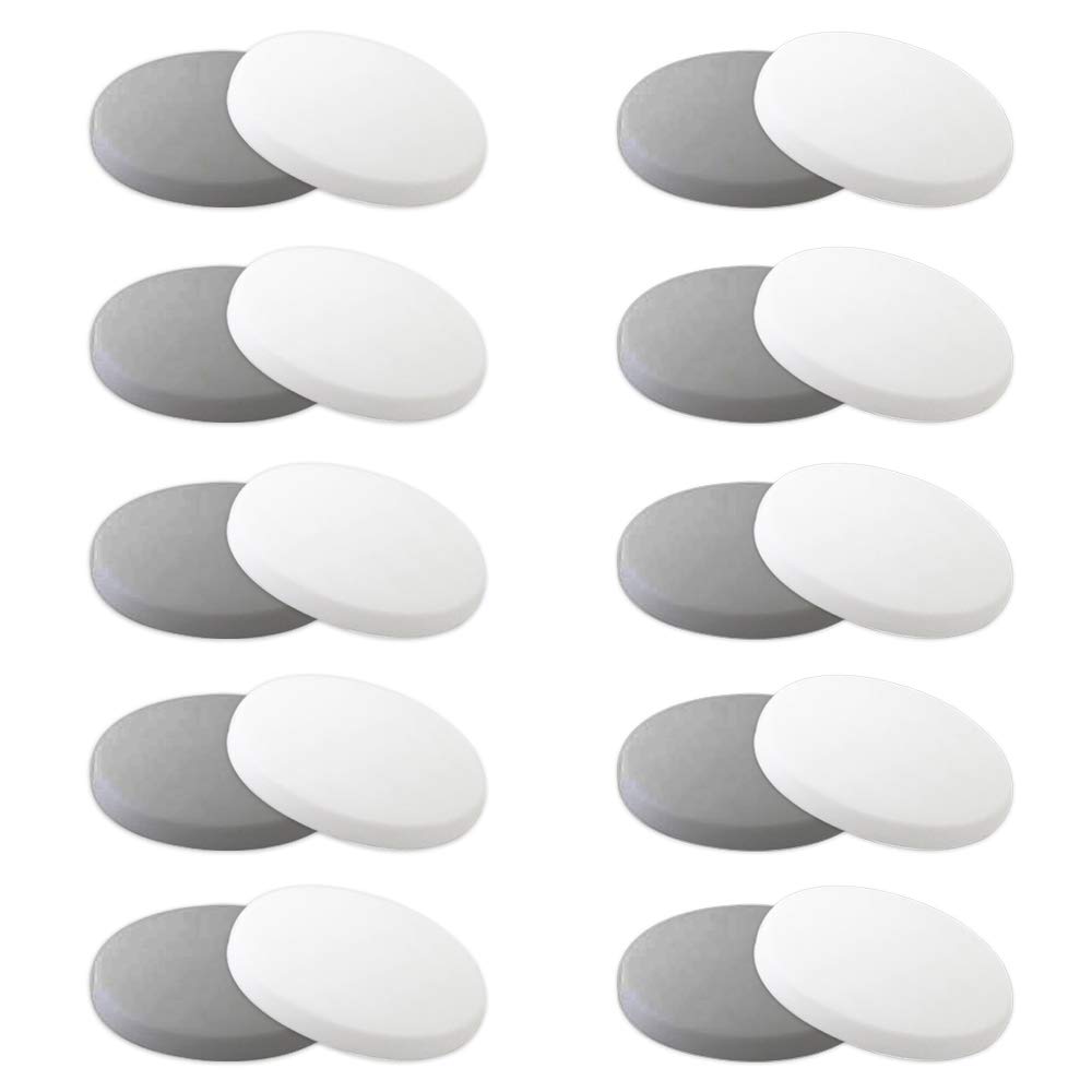 10 PCS 1.57 Inch Door Handle Bumper, findTop Door Stopper Wall,Silicone Wall Protector, Door Knob Guard for Protecting Wall, Doorknobs, Refrigerator Door, Cabinets(White & Gray)