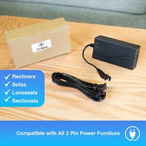 Pro Motion Power Furniture Power Supply with Universal Design for All Power Recliner, Sofa, Loveseat 29V 2A AC/DC Power Switching Transformer and Adapter + Power Wall Cord Included