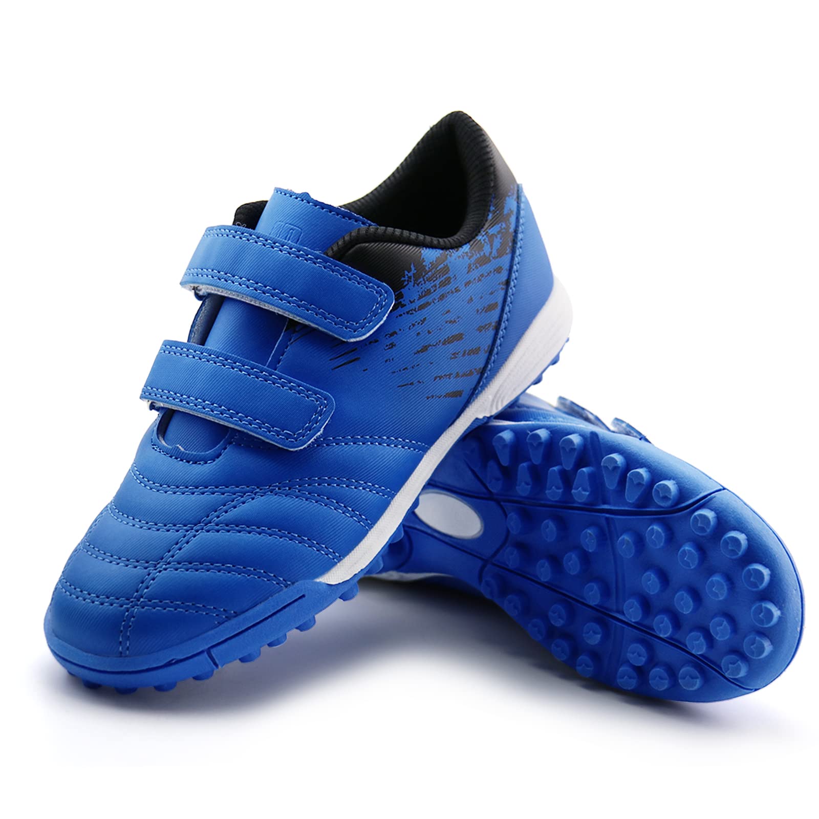 brooman Kids Comfortable Turf Soccer Shoes Athletic Football Shoes (1,Blue)