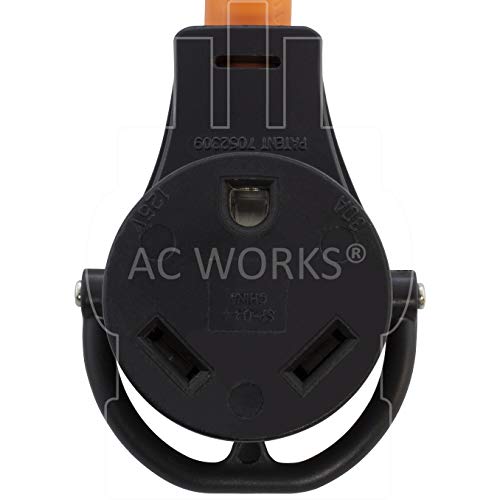 AC WORKS 50-Amp RV/Range/Generator 14-50 Piggy-Back Plug Adapter (To TT-30R RV 30-Amp)