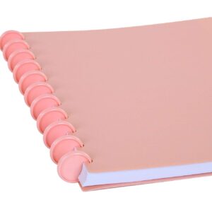 Talia Discbound Notebooks, Planner, Customizable, (Salmon w/Salmon Discs, Letter (8.5in x 11in))