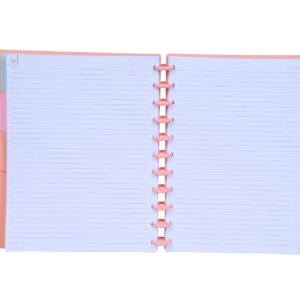 Talia Discbound Notebooks, Planner, Customizable, (Salmon w/Salmon Discs, Letter (8.5in x 11in))