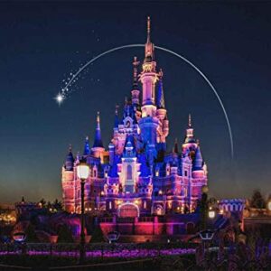 EOA 5(W) x3(H) FT Disneyland Castle Backdrop for Birthday Party Supplies Disney Night Park Photography Background Baby Shower Children Portrait Cake Table Photo Booth Props