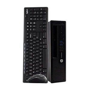 hp elitedesk 800 g1 ultra small space saving pc desktop computer, intel quad core i5, 8gb ram, 500gb hdd, windows 10 pro, new 16gb flash drive, wireless keyboard & mouse, dvd, wifi (renewed)