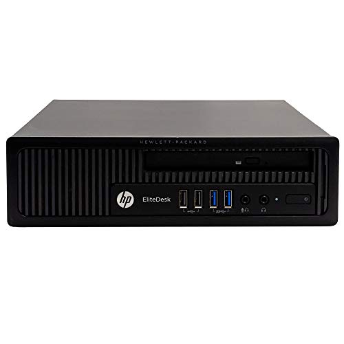 HP EliteDesk 800 G1 Ultra Small Space Saving PC Desktop Computer, Intel Quad Core i5, 8GB RAM, 500GB HDD, Windows 10 Pro, New 16GB Flash Drive, Wireless Keyboard & Mouse, DVD, WiFi (Renewed)