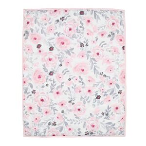 Bedtime Originals Blossom Pink Watercolor Floral 3-Piece Mini Crib Bedding Set