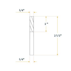 POWERTEC Solid Carbide Up Cut Spiral Router Bit, 1/4" Shank and 1/4 inch Cutting Dia., 1-Inch Cutting Length, Woodworking Router bits for use on CNC and Router Tool (73002)