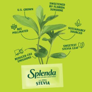 SPLENDA Stevia Zero Calorie Sweetener, Plant Based Sugar Substitute Granulated Powder, 19 oz Jar