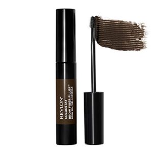 revlon colorstay brow fiber filler, longwearing & volumizing waterproof eyebrow gel, 305 dark brown, 0.23 fl. oz.