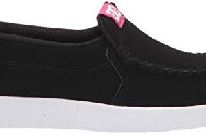 DC Women's Villain 2 Slip On Casual Slipper Skate Shoe, Black/Crazy Pink, 8.5