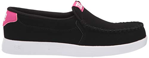 DC Women's Villain 2 Slip On Casual Slipper Skate Shoe, Black/Crazy Pink, 8.5