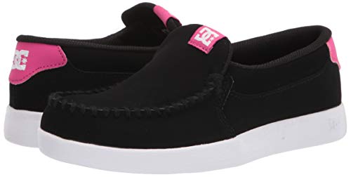 DC Women's Villain 2 Slip On Casual Slipper Skate Shoe, Black/Crazy Pink, 8.5