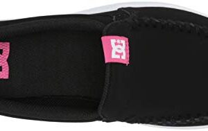 DC Women's Villain 2 Slip On Casual Slipper Skate Shoe, Black/Crazy Pink, 8.5